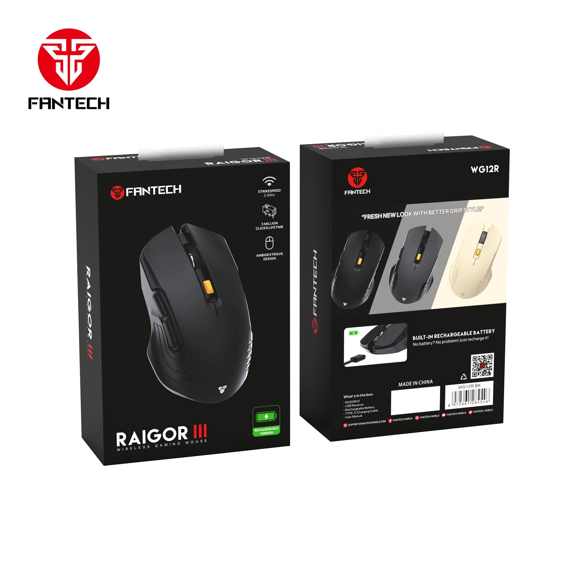 Jual Fantech Wg12r Raigor Gen Iii Rechargeable Wireless Gaming Mouse ...
