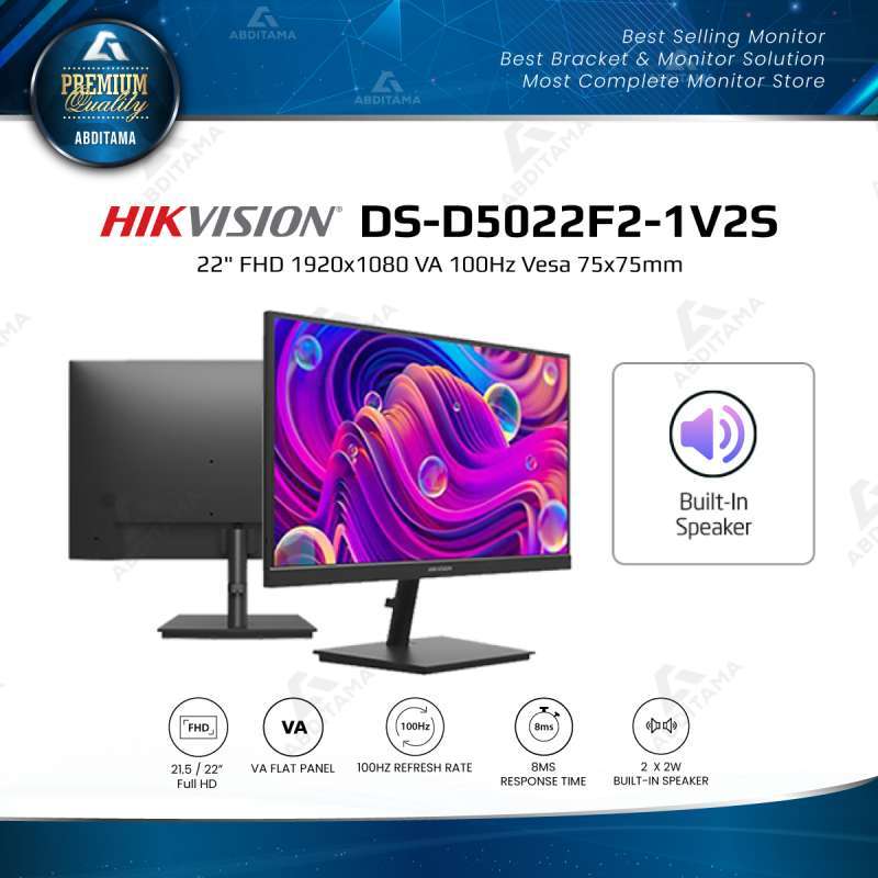 Jual Monitor Led Hikvision Ds-d5022f2-1v2s 22 Fhd 1920x1080 Va 100hz ...