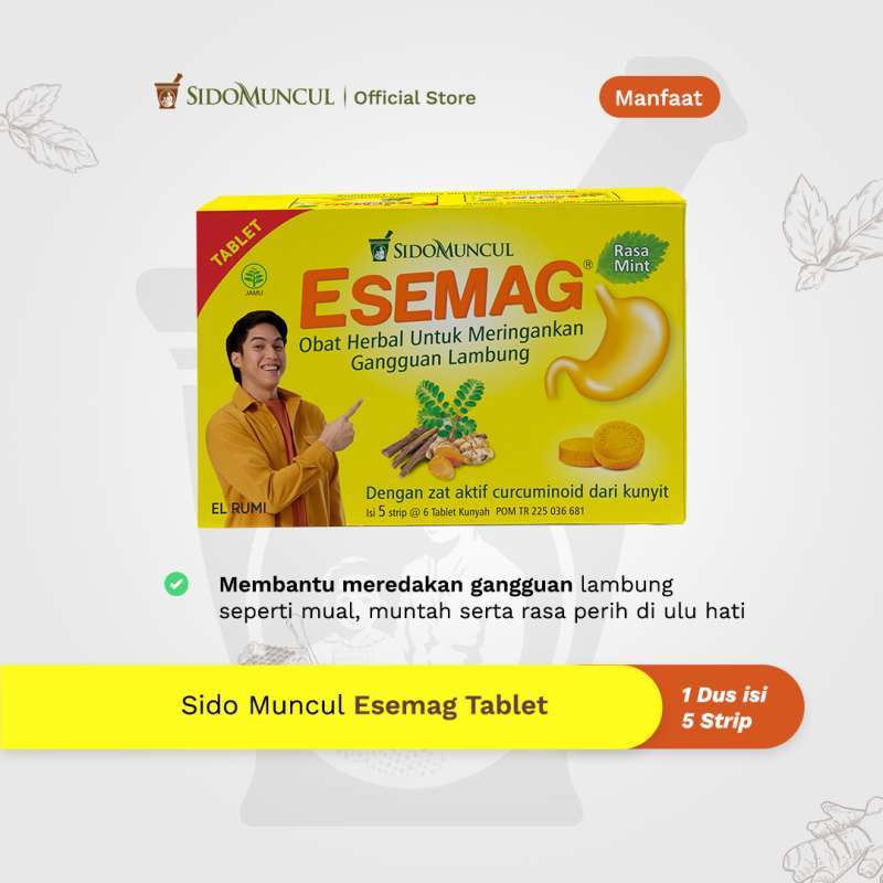 Promo Sido Muncul Esemag Tablet 5 Strip Isi 30 Tablet Kunyah - Sakit ...