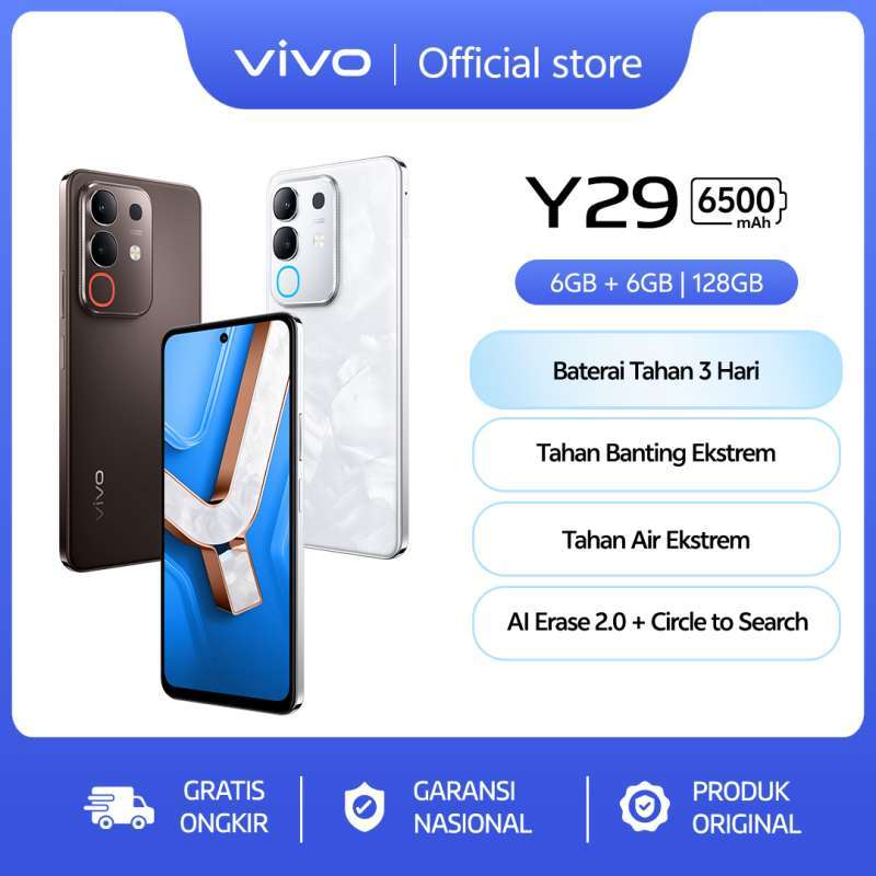 Jual vivo Y29 (6/128) - Design Marmer Eksklusif, 6500mah Tahan 3 Hari ...