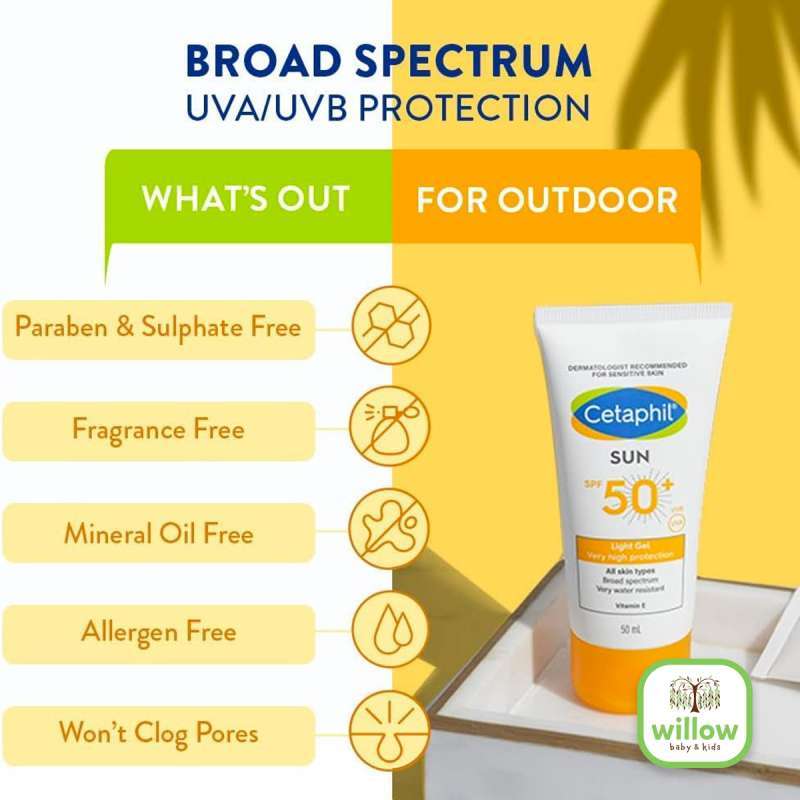 Jual Sun Screen - Cetaphil Sun Spf50++ Light Gel Di Seller Willow Baby ...