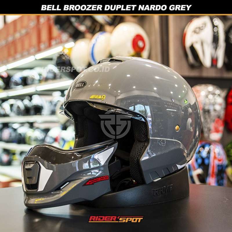 Jual Helm Bell Broozer Duplet Nardo Grey Crossover Helmet Touring Di ...