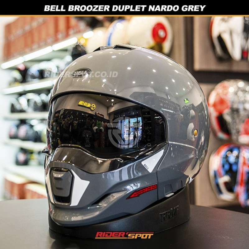 Jual Helm Bell Broozer Duplet Nardo Grey Crossover Helmet Touring Di ...