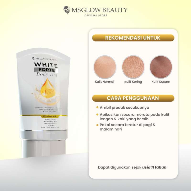 Jual Ms Glow - White Forte Body Tint - 150 Gr Di Seller Msglow Store ...