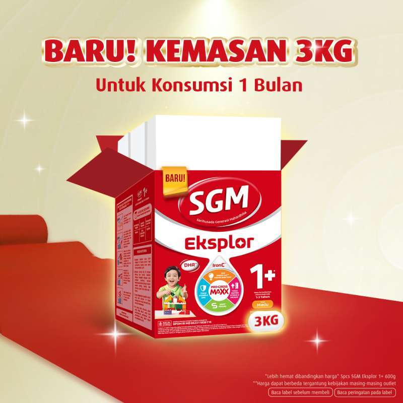 Promo Sgm Eksplor Aktif 1+ Pro-gressmaxx Vanila Susu Formula [3000 G ...