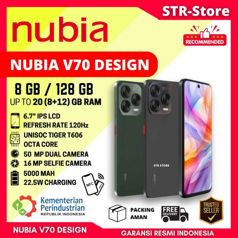 Promo Nubia V70 Design 8/256 Garansi Resmi Nubia RAM 8 + 12 V70 Design ...