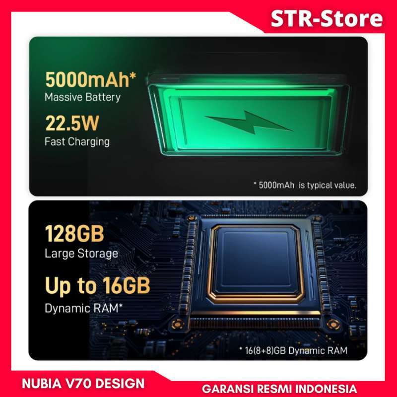 Promo Nubia V70 Design 8/256 Garansi Resmi Nubia RAM 8 + 12 V70 Design ...