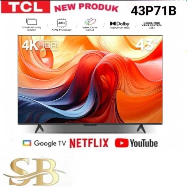 Promo Tcl 43p71b Google Smart Led Tv 43 Inch Uhd 4k - Hdr 10 -dolby ...