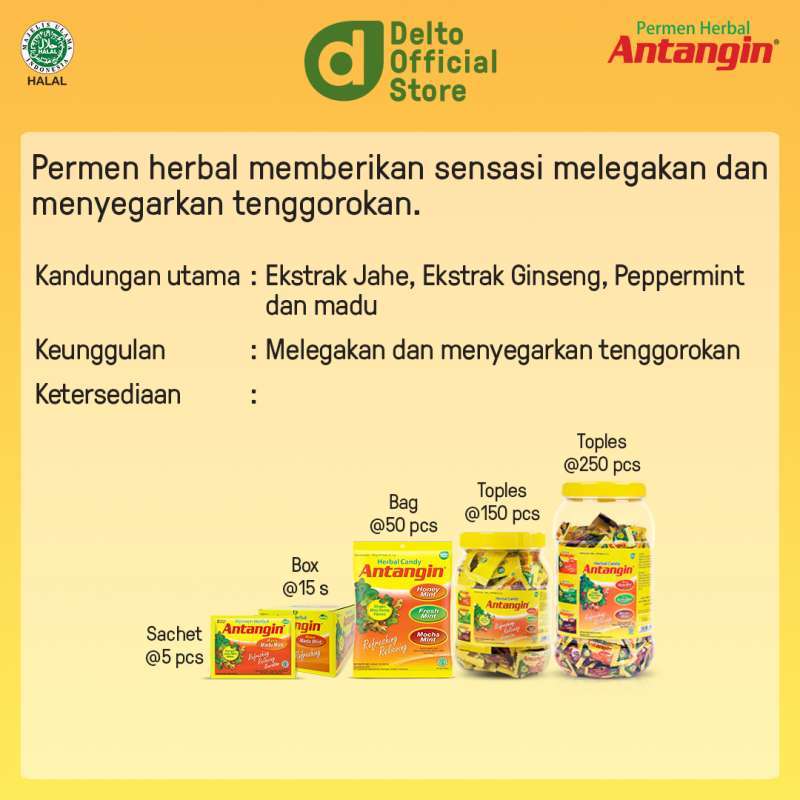 Promo Antangin Permen Herbal Toples 30 Sachet Rasa Madu Mint ...