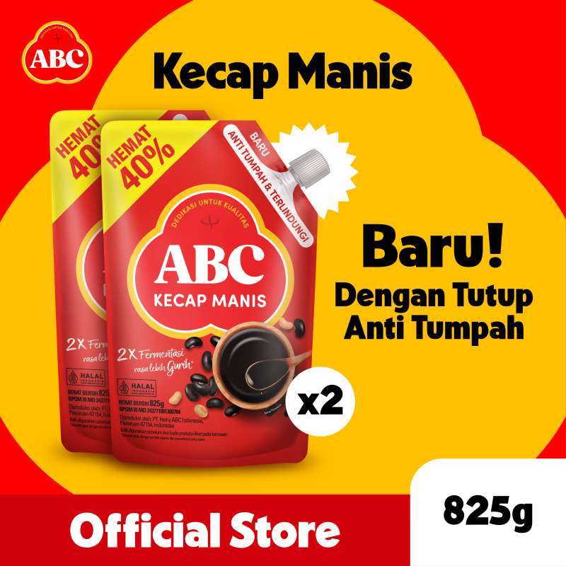 Promo Abc Kecap Manis Spout 825 G - Twin Pack Diskon 16% Di Seller Abc ...