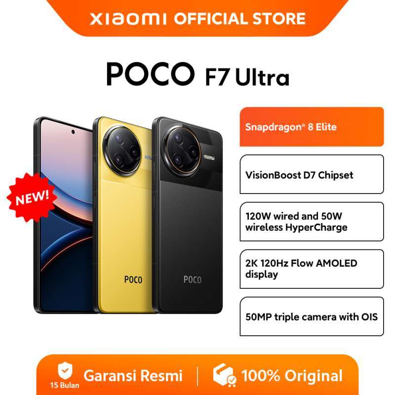 Jual Poco F7 Ultra (12/256gb)(16/512gb) | Snapdragon 8 Elite | Visionboost D7 Chipset | 120w/50w ...