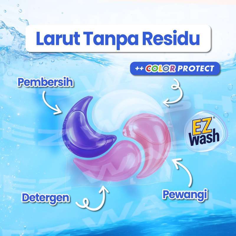 Promo 【 4in1 Sakura Blossom 6+1 Pods 】 Ezwash Laundry Pod 4-in-1 Liquid ...