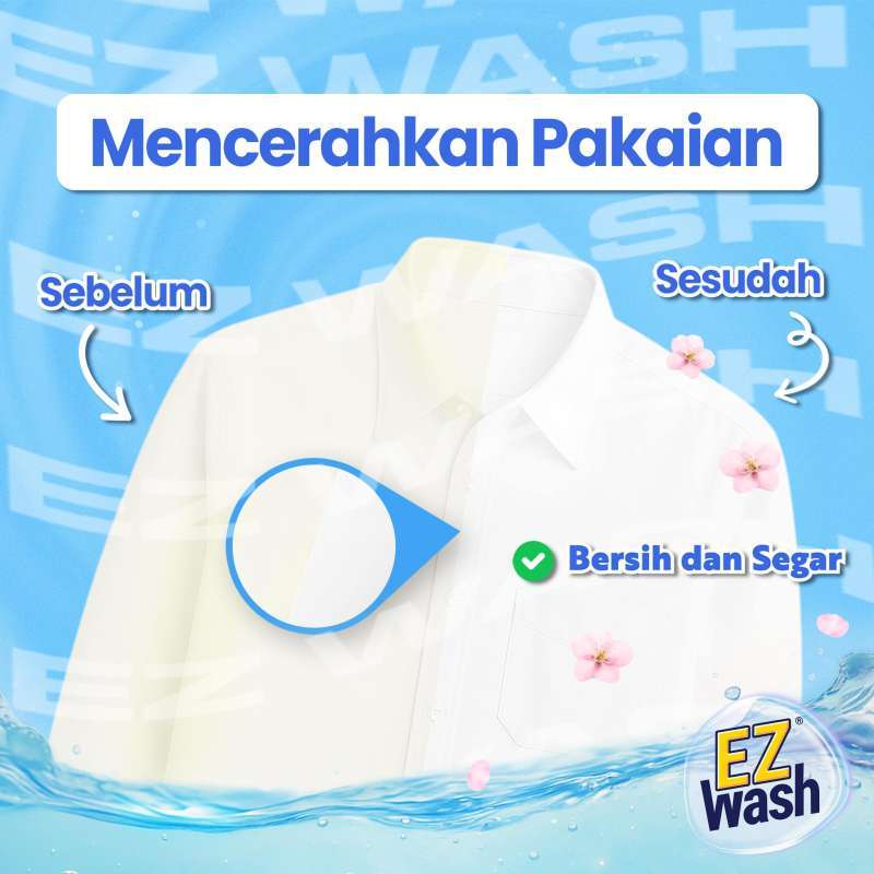 Promo 【 4in1 Sakura Blossom 6+1 Pods 】 Ezwash Laundry Pod 4-in-1 Liquid ...