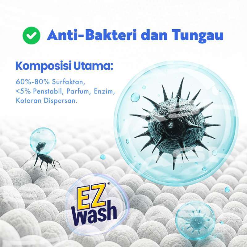 Promo Ezwash Laundry Pod 3in1 Chamber Liquid Detergent Gel Capsule Ez ...
