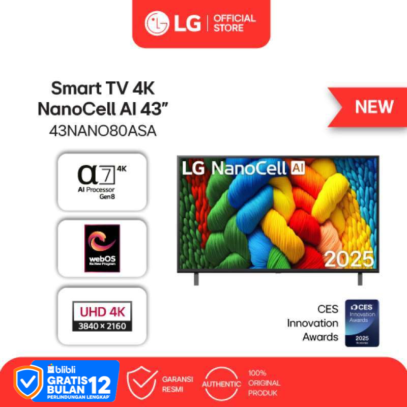 Promo Lg Smart Tv 4k 43 Inci Nanocell Ai 2025 - Alpha 7 4k Ai Processor ...