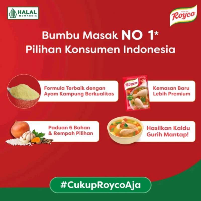 Jual Baru! Royco Ayam Bumbu Kaldu Pelezat Dengan Ayam Kampung 1 Karton ...