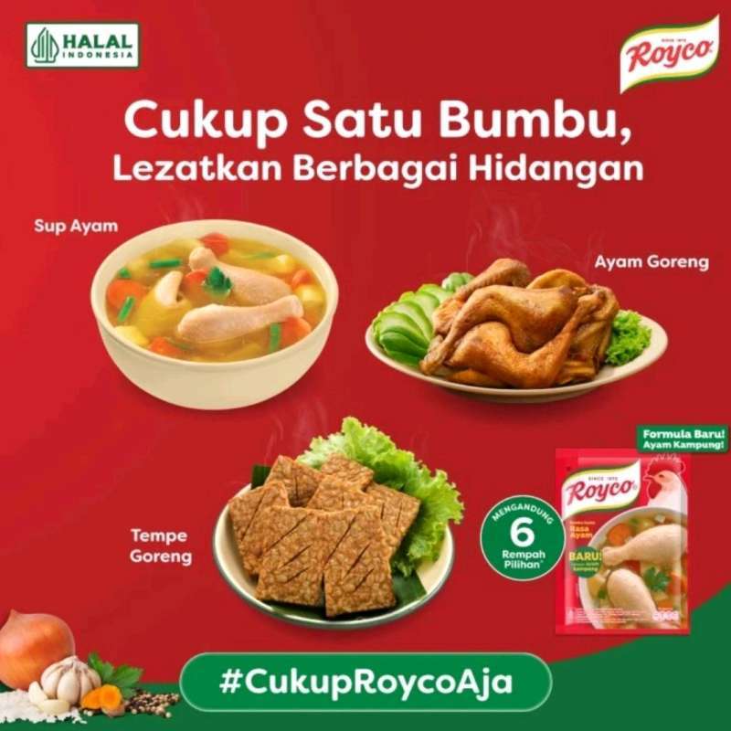 Jual Baru! Royco Ayam Bumbu Kaldu Pelezat Dengan Ayam Kampung 1 Karton ...