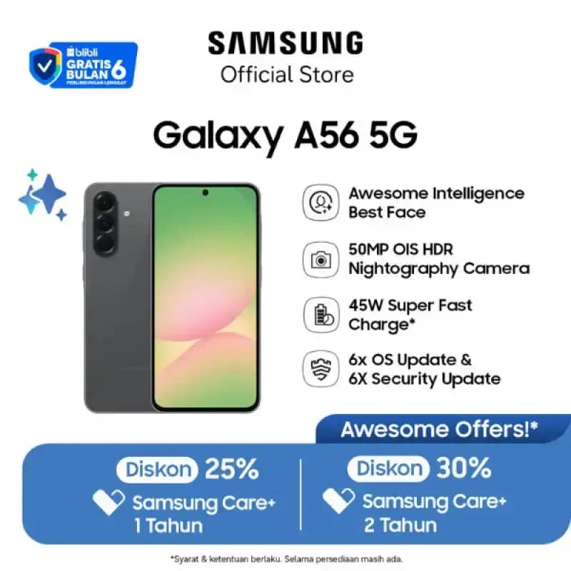 Promo Samsung Galaxy A56 5g Smartphone [8/256gb] Diskon 13% Di Seller ...