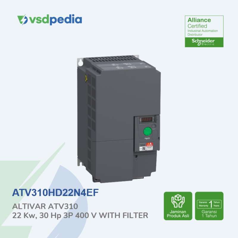 Promo Schneider Altivar Atv310, 22 Kw, 30 Hp, 380..460 V, 3p ...