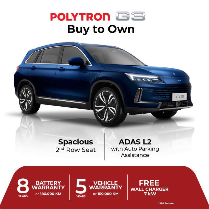 Jual Polytron G3 Buy To Own Mobil Listrik [prebook Online] Di Seller ...