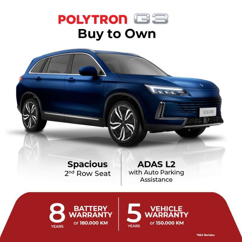 Jual Polytron G3 Buy To Own Mobil Listrik [full Otr] - Khusus Area ...
