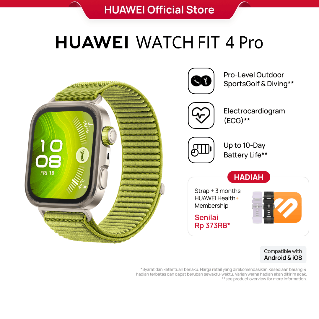 Promo [baru Nylon Grey Nfc] HUAWEI Watch Fit 4 Series | Stylish Design ...