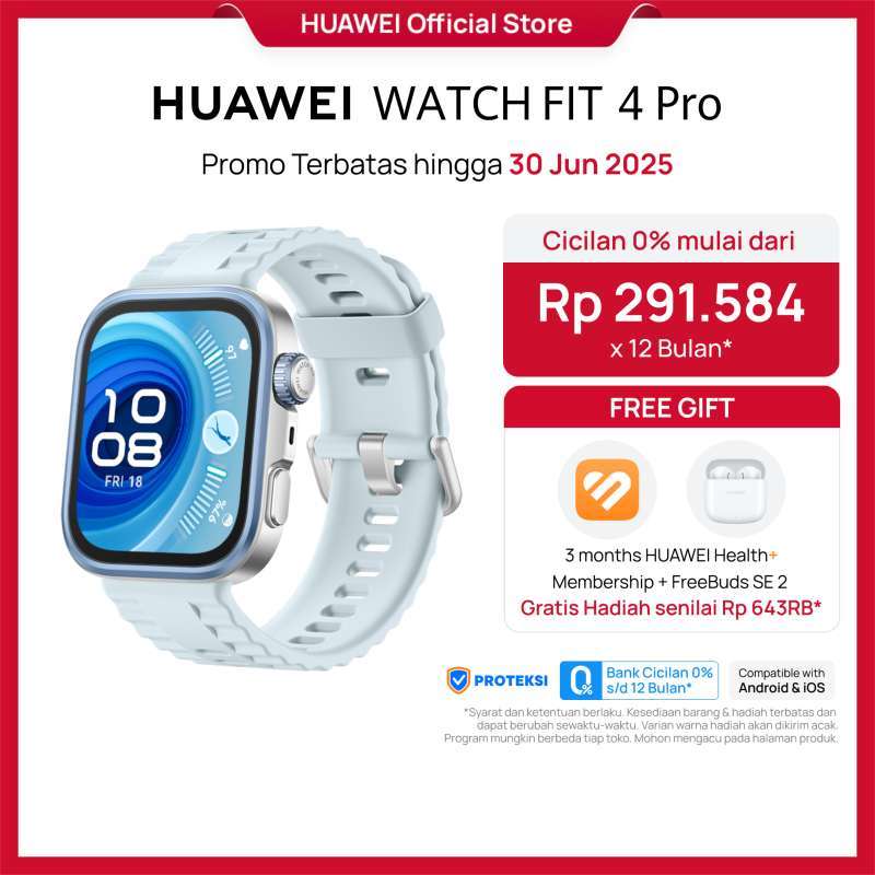 Promo 【best Selling】huawei Watch Fit 4 Series | Stylish Design | GPS ...