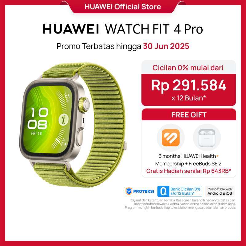 Promo 【best Selling】huawei Watch Fit 4 Series | Stylish Design | GPS ...