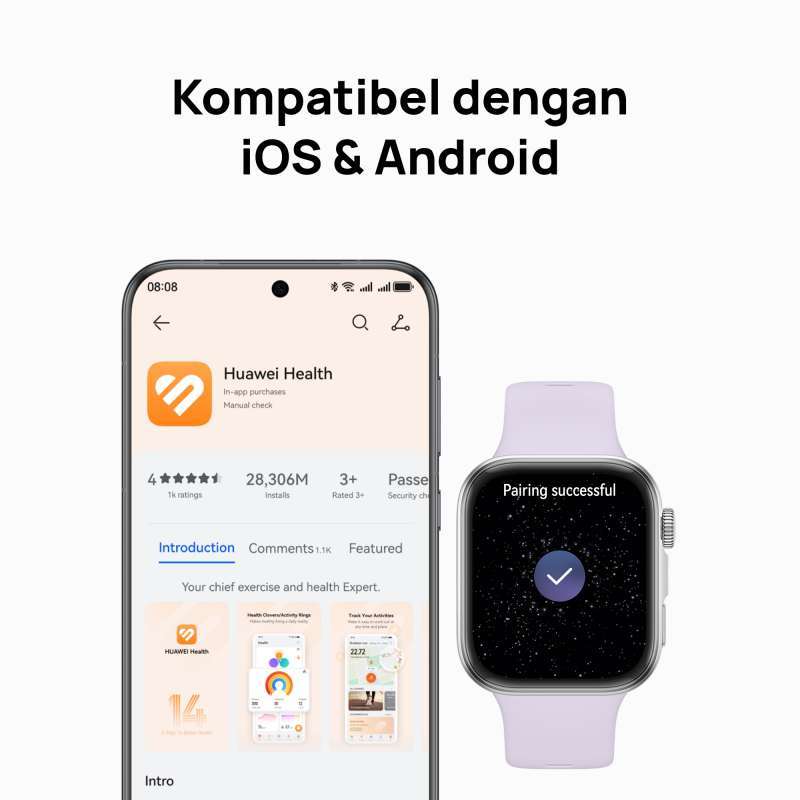Jual HUAWEI Watch Fit 4 Series | Stylish Design | GPS | 10-day Battery ...