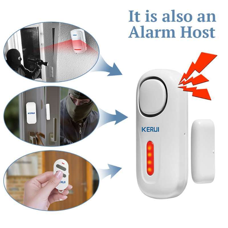 Jual Alarm Keamanan Kerui D2 Sensor Pintu Dan Jendela Dengan Remote Set ...