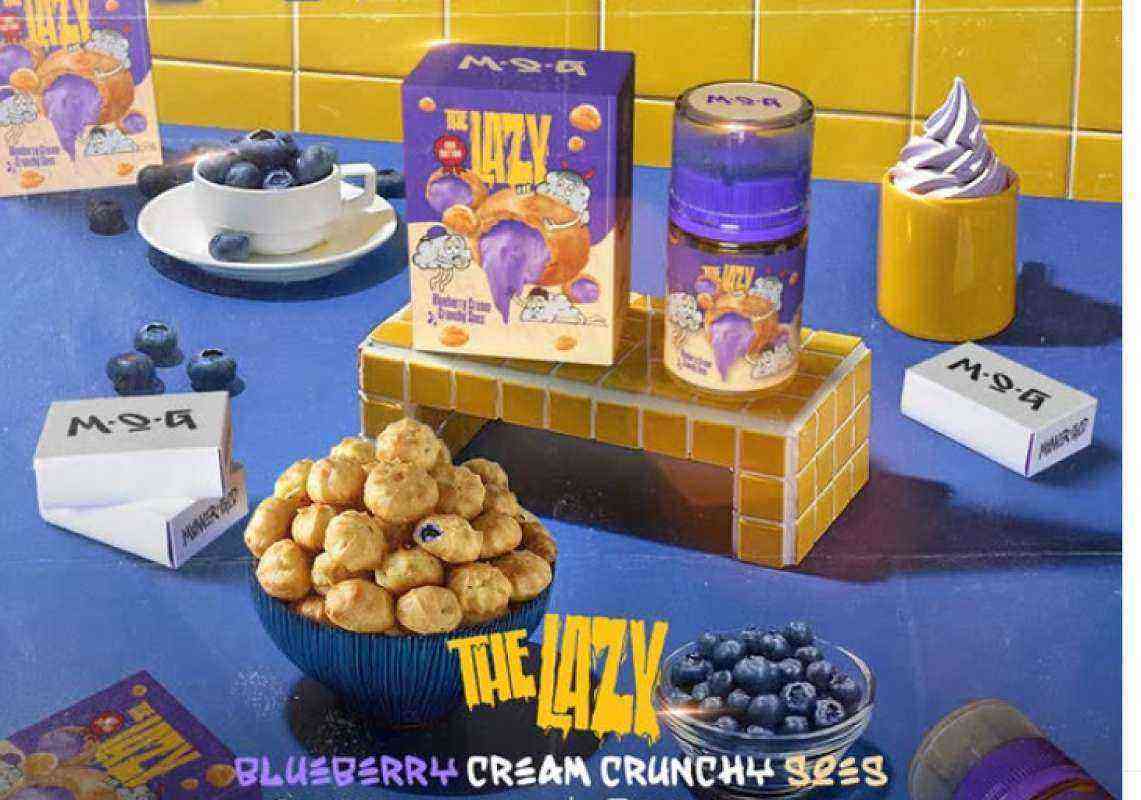 Jual Liquid Vape The Lazy Blueberry Cream Crunchy Soes 60ml By M.o.g Di ...
