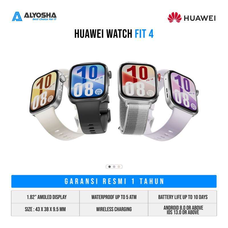 Jual HUAWEI Watch Fit 4 - Black Di Seller Alyosha Flagship Store ...