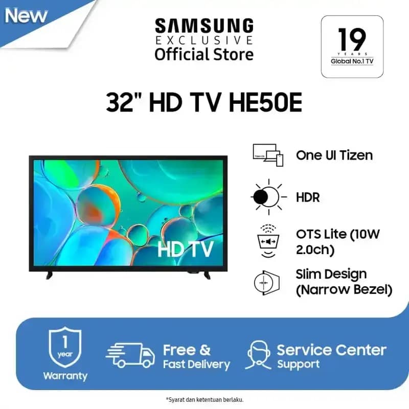 Promo [online Exclusive] Samsung 32 Hd He50e Tv | Hdr | Ots Lite | One ...