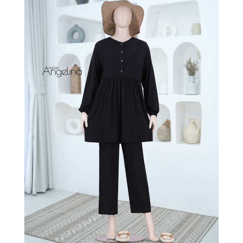 Jual Atelier Angelina Anna Pajamas Embroidery - Black Di Seller Atelier ...