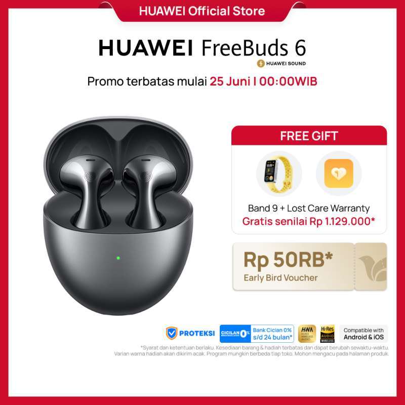 Jual [coming Soon] HUAWEI Freebuds 6 | Dual-driver True Sound | Stable ...
