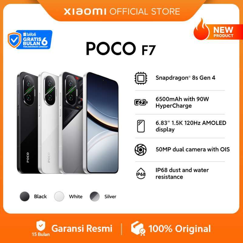 Promo Poco F7 (12/512gb) | Snapdragon® 8s Gen 4 | 6500mah With 90w Hypercharge | 6.83 1.5k 120hz ...