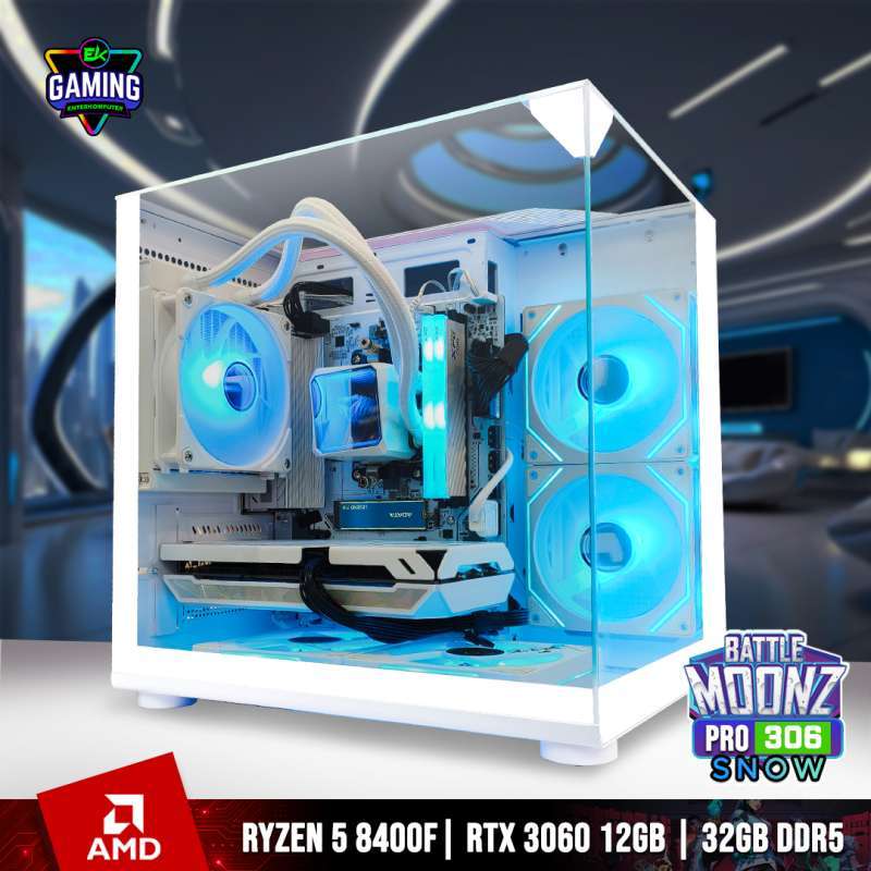 Promo Pc Rakitan Ek Gaming Battlemoonz Pro 306 Snow - Ryzen 5 Rtx 3060 ...