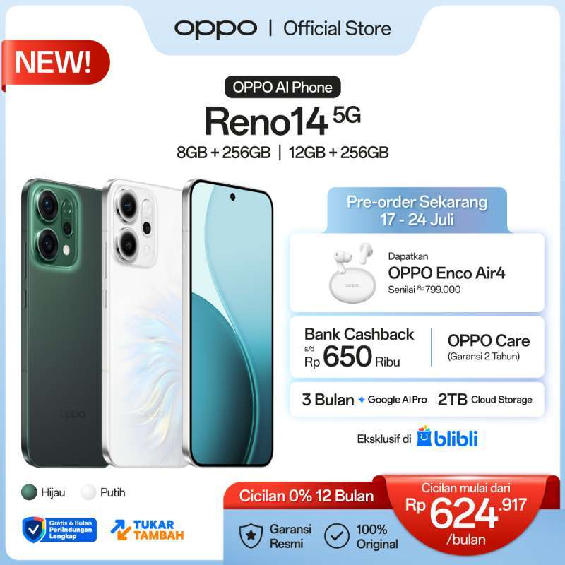 Jual Pre Order Now - OPPO Reno14 5g Di Seller OPPO Indonesia Flagship ...