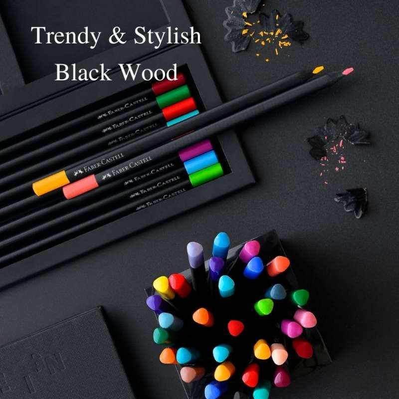 Promo Faber Castell Black Edition Colour Pencils Set Of 24 Pensil Warna ...
