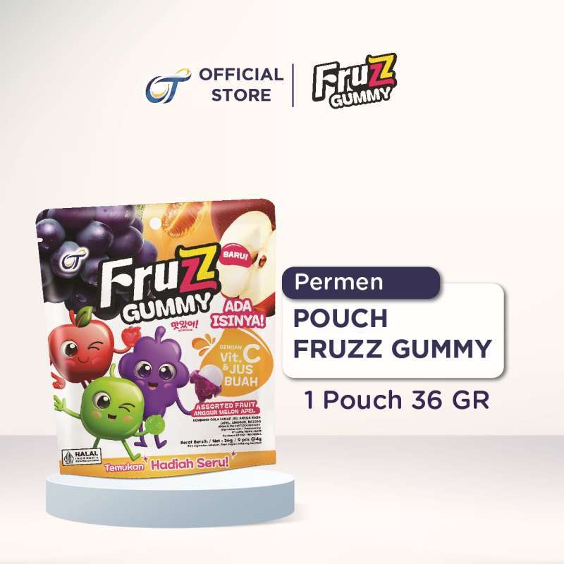 Promo Fruzz Gummy Permen Mix Rasa Buah Anggur, Melon Dan Apel 36 Gram ...