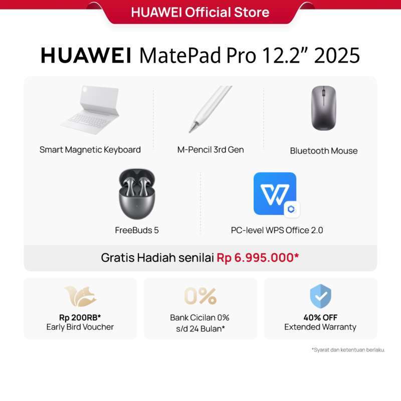 Promo [kini Hadir] HUAWEI Matepad Pro 12.2-inch 2025 Tablet | Pc-level ...