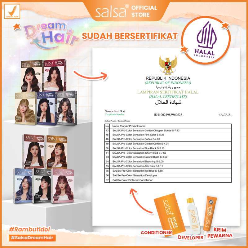 Promo [buy 2 Get 3] Salsa Dream Hair Color - Cat Pewarna Rambut ...