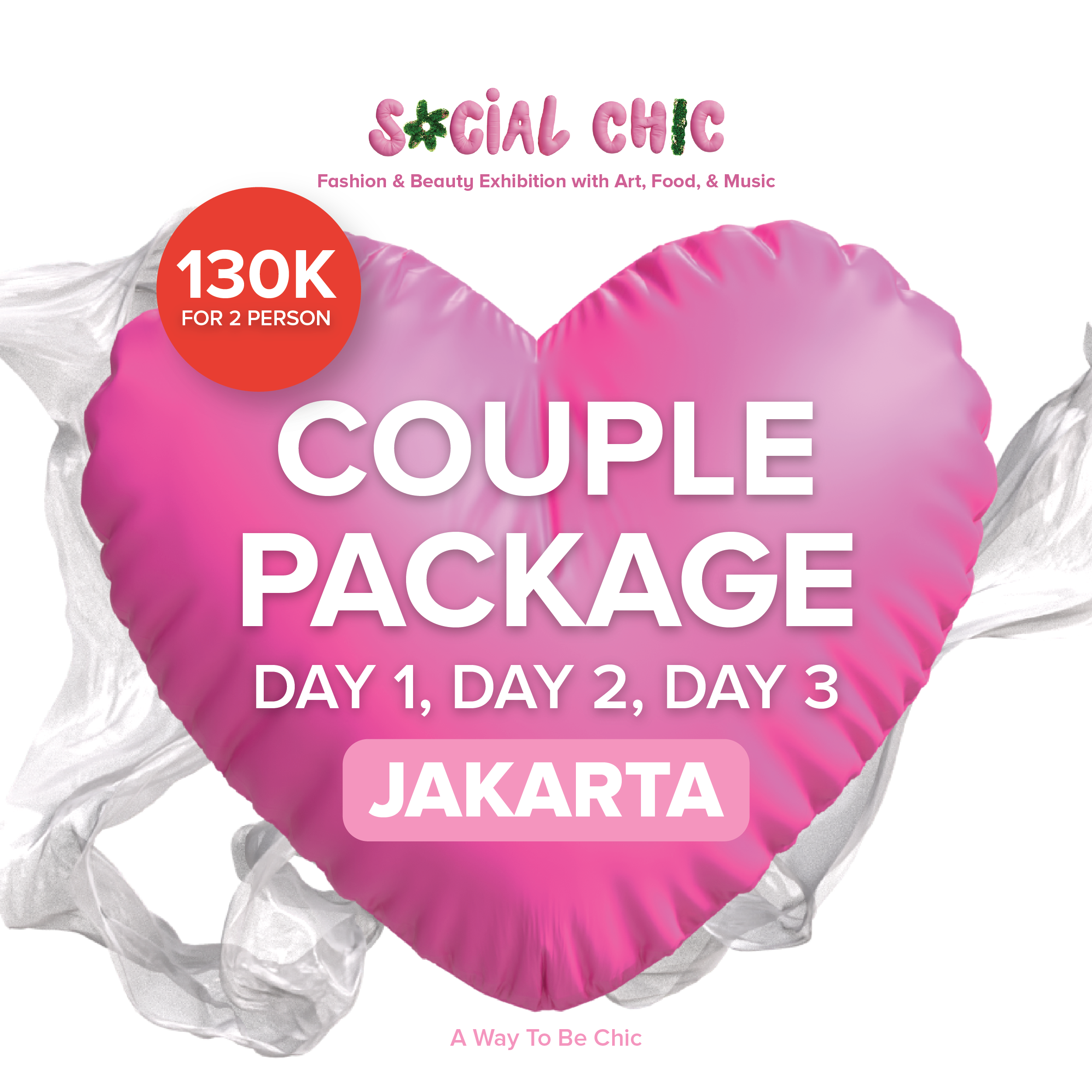 Jual Social Chic Jakarta - Couple Package Daily Pass - Day 1 Di Seller ...