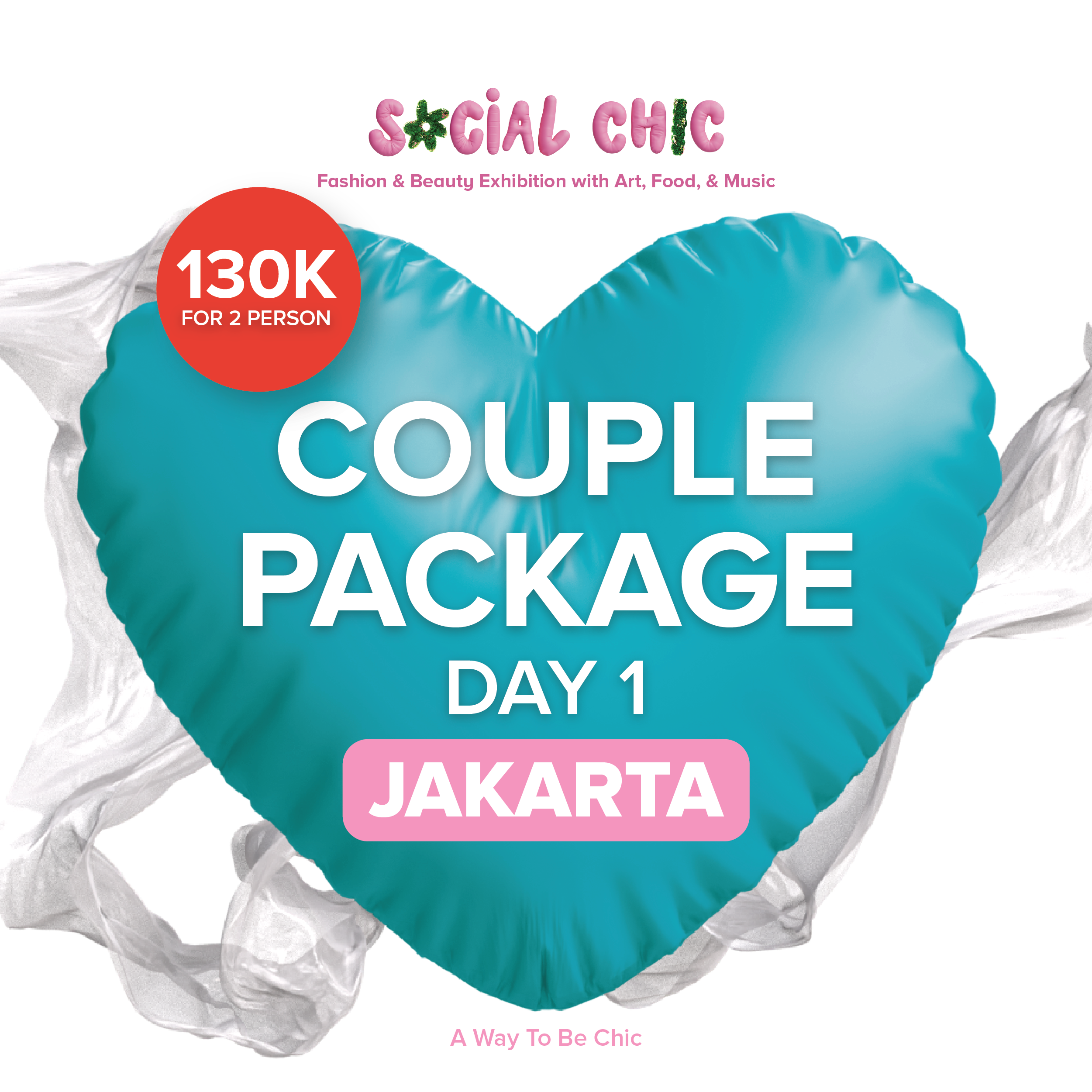 Jual Social Chic Jakarta - Couple Package Daily Pass - Day 1 Di Seller ...