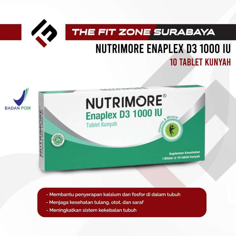 Jual Nutrimore Enaplex D3 1000 Iu 1 Blister 10 Tablet Kunyah Vitamin D ...