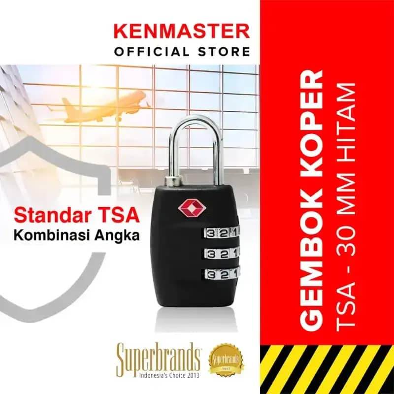 Promo Kenmaster Gembok Koper 30 Mm - Tsa Km-335 / Gembok Tas / Gembok ...