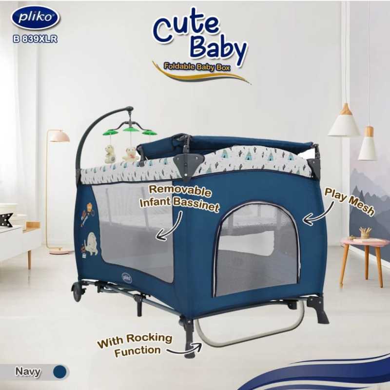 Jual Pliko B 839 Xlr Cute Baby Box Tempat Tidur Bayi - Blue Di Seller ...