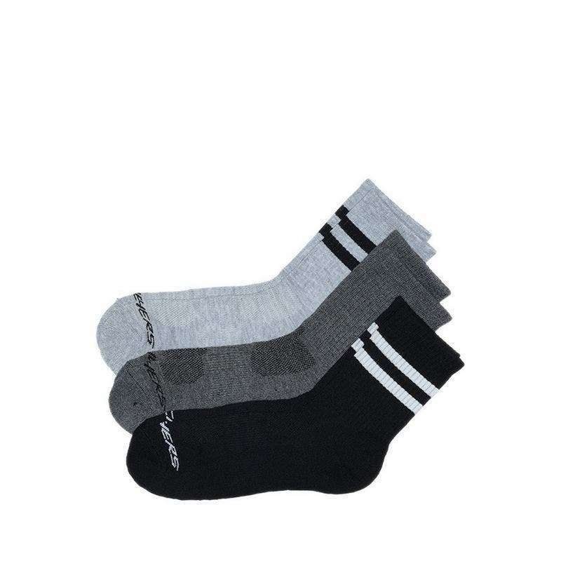 Promo Skechers Men Crew Socks 3 Pairs 1/2 Terry Hi Qtr Kaos Kaki Pria ...