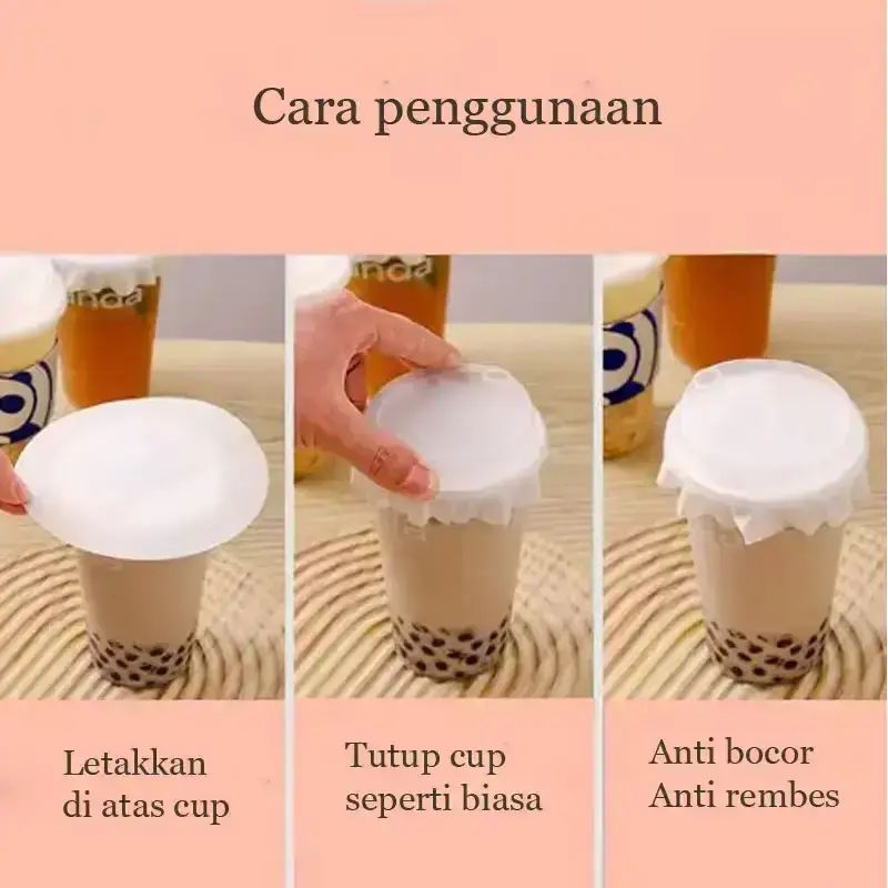 Jual Kertas Penutup Cup Kopi Minuman Anti Bocor Tutup Gelas Take Away ...