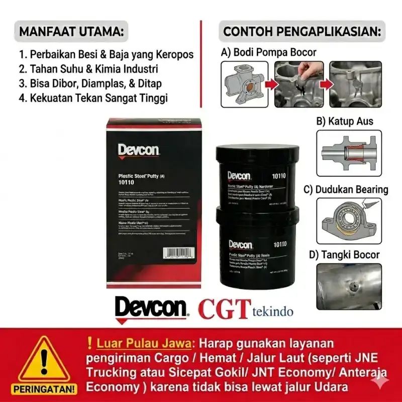 Jual Devcon A 10110 Plastic Steel Putty 1 Lb 454gr - Lem Besi Epoxy ...